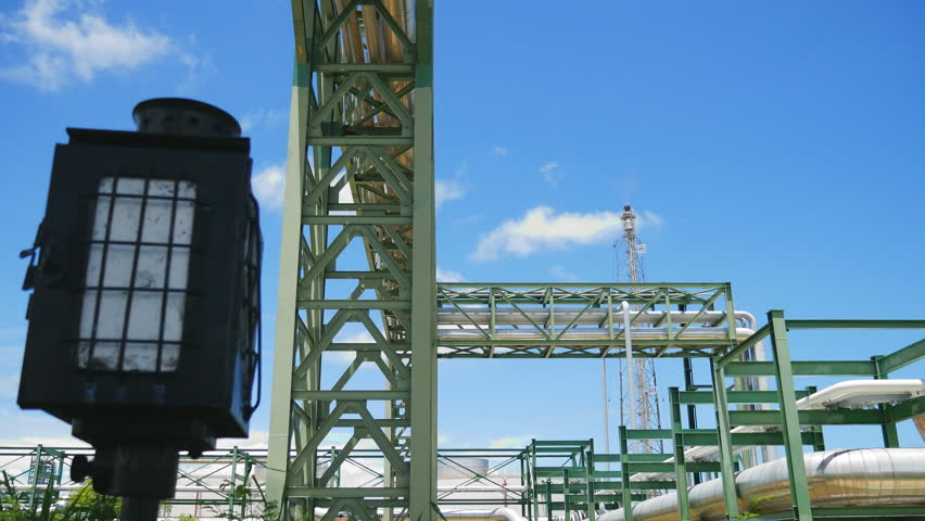 Chemical Flare Tower with Pipe Stock Footage Video (100% Royalty-free ...