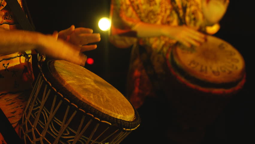 The Drummers Beat a Hand Stock Footage Video (100% Royalty-free ...