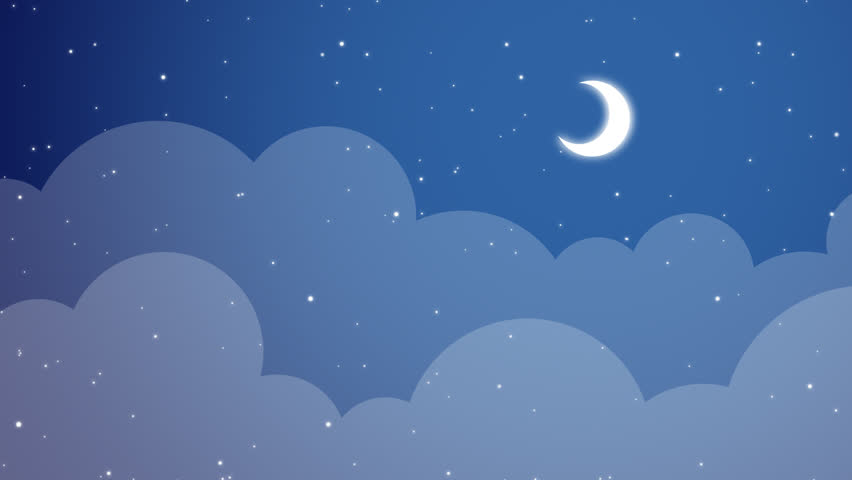 A Cartoon Style Midnight Sky With Stars. Stock Footage Video 1937557 ...