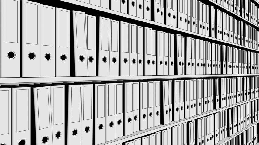 Office Binders Horizontal Dolly Shot. 4K Seamless Loop Able Animation ...