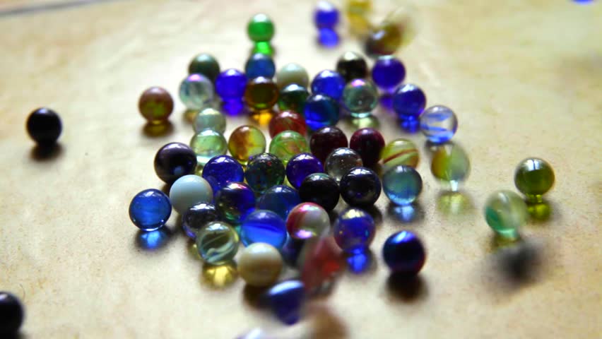 Colorful Marbles Getting Hit By Stock Footage Video (100% Royalty-free ...