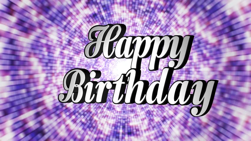 Happy Birthday Animation Text And Disco Dance Background, Zoom IN/OUT ...