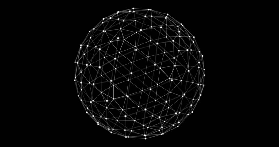 Stockvideo von plexus style loop rotate sphere animation | 20133778 ...