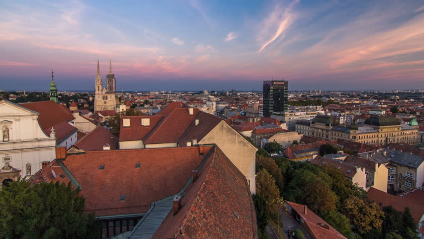 Towers at night in Zagreb, Croatia image - Free stock photo - Public ...