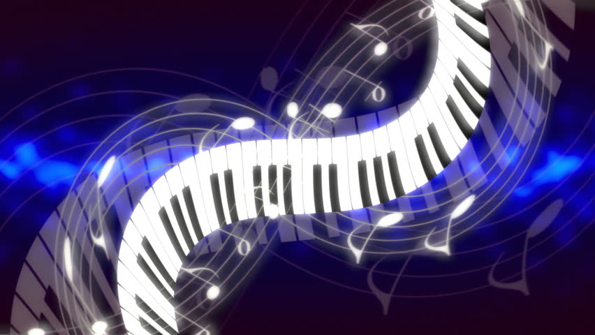 Music Notes And Keys Deep Red Hue Looping Animated Background Stock ...