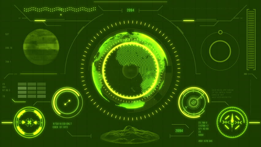 Planet Earth. Futuristic User Interface Stock Footage Video (100% ...