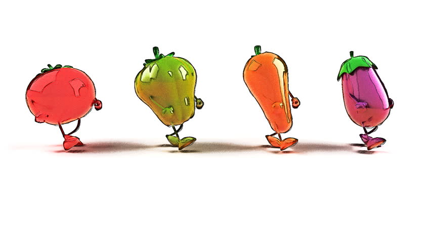 Cartoon Vegetables Jumping Stock Footage Video 206275 | Shutterstock