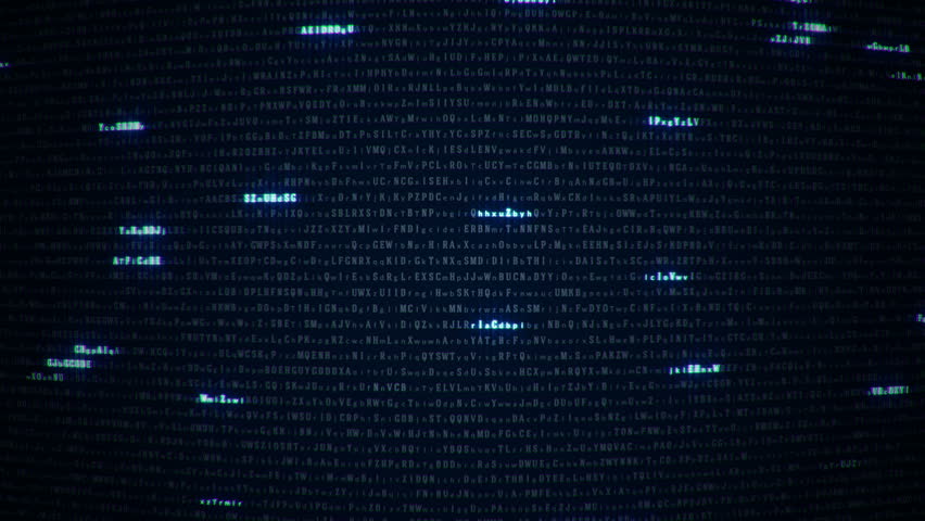 Animation Of Different Coding Languages Terms With Blue Matrix On The ...