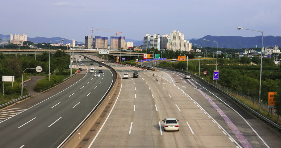Gyeongsan, KOREA Sept 16 Gyeongbu,Seoul-Busan, Expressway Stock Footage ...