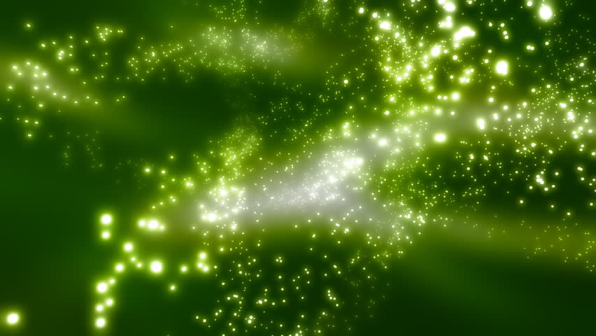 Green Particle Abstract Looping Animated Stock Footage Video (100% ...
