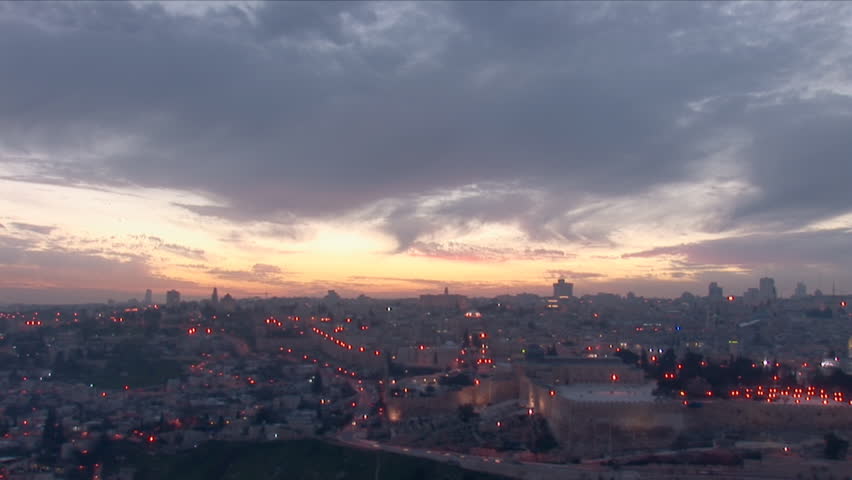 Stock video of jerusalem - sunset over the old | 2089988 | Shutterstock