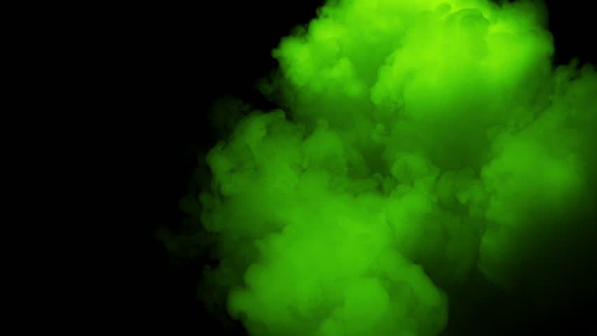 Animate Green Spry Or Stream Of Green Gas, Smoke Spreading Onto Whole ...