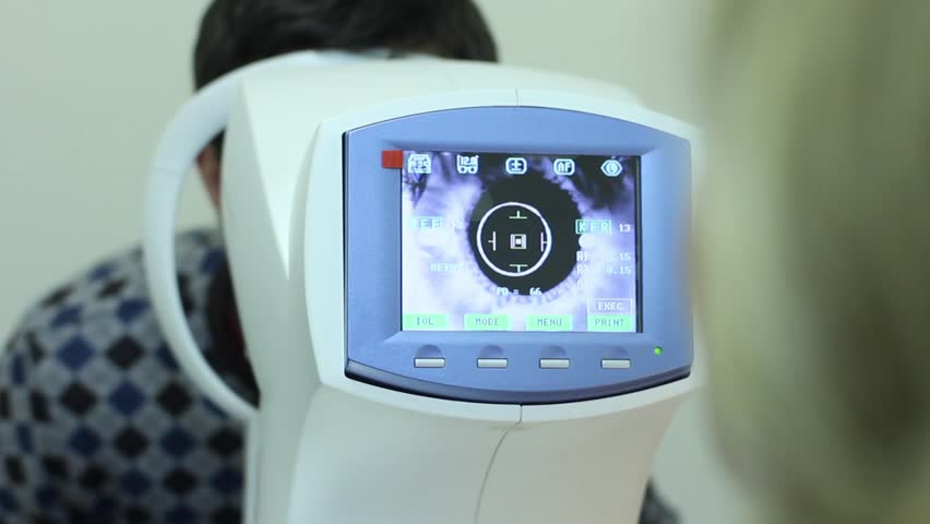 Pneumotonometer Display With Eye On It During Intraocular Pressure ...
