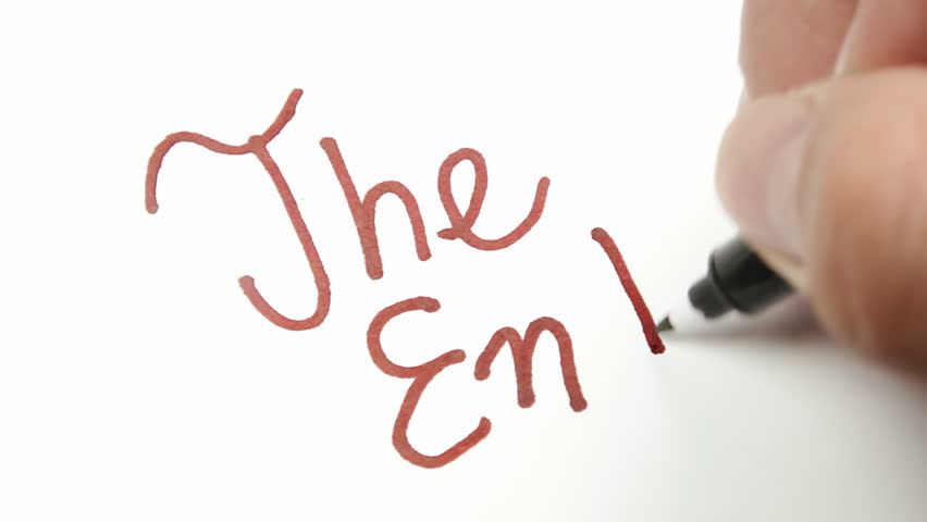 Stock video of drawing the words the end in | 21153538 | Shutterstock