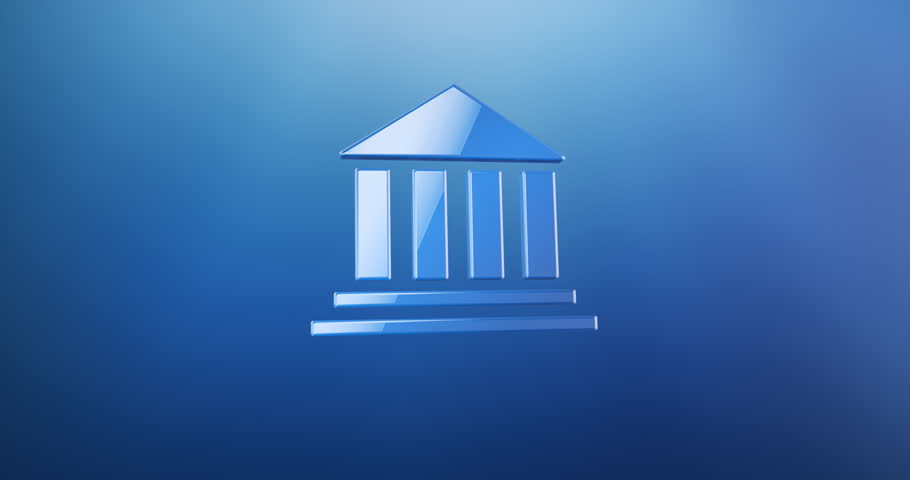 Animated Bank 3d Icon Loop Modules For Edit With Alpha Matte Stock ...