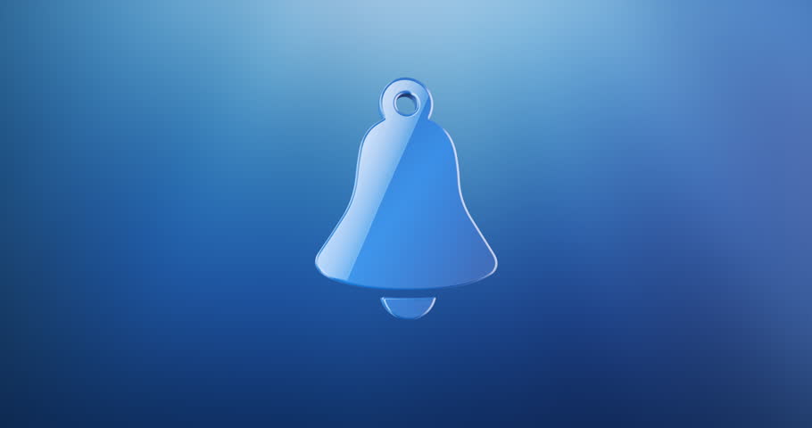 Animated Bell Blue 3d Icon Stock Footage Video (100% Royalty-free ...