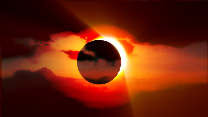 Realistic Solar Eclipse Simulation Stock Footage Video 361213 ...