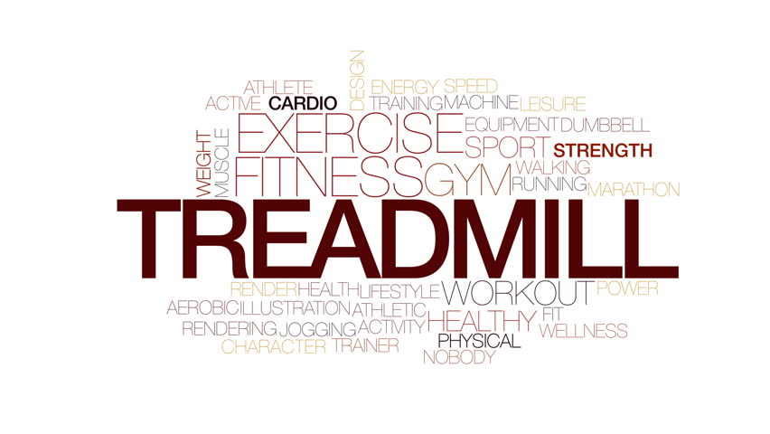 Treadmill Animated Word Cloud. Kinetic Stock Footage Video (100% ...