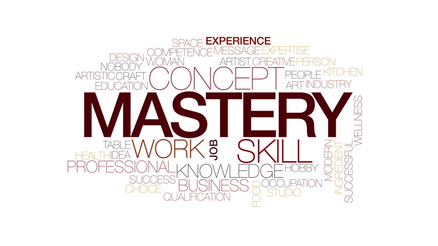 Mastery Animated Word Cloud. Kinetic Stock Footage Video (100% Royalty ...