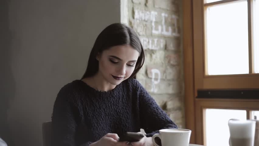 Beautiful Young Woman Enjoying Coffee. Beauty Model Girl Drinking ...