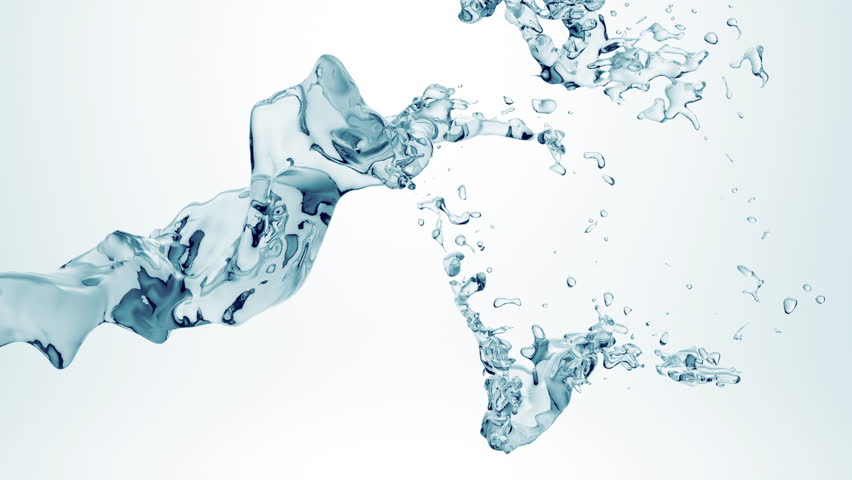 Water Flow (cg Slow Motion Water With Alpha Matte, Full Hd) Stock ...