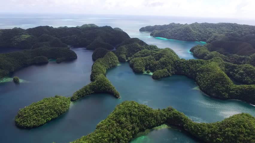 Landscape Of Koror Island In Palau. Palau Is An Archipelago Of Over 500 ...