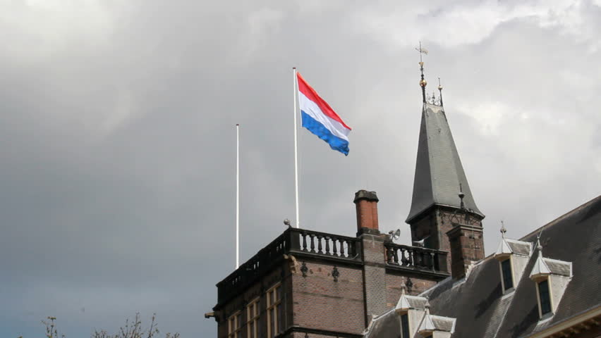 Stock Video Clip of Dutch Flag flying on the Binnenhof Parliament ...