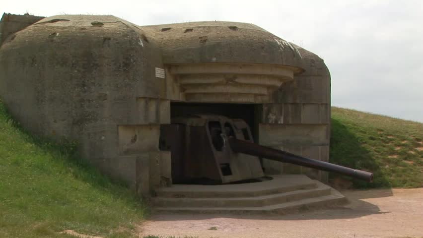 Stock video of german concrete bunker with cannon gun | 22901098 ...
