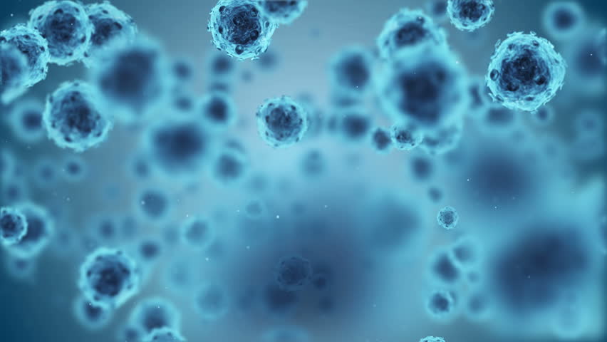 Bacteria Virus Or Germs Microorganism Cells Under Microscope. High ...