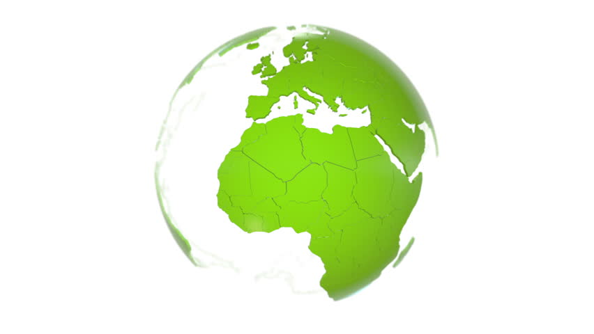 Green World Globe Spinning Loop. Stock Footage Video (100% Royalty-free ...