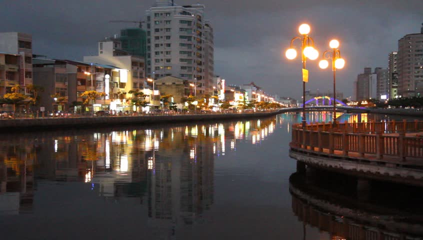 Time Lapse, Bangkok City At Night With Reflection Of Skyline, Bangkok ...