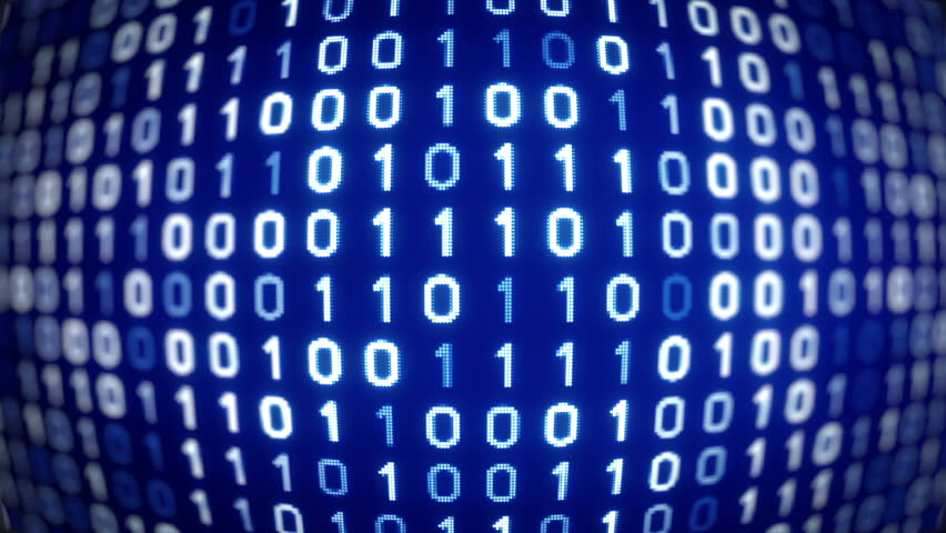 Computer Data On Screen. Computer Generated Seamless Loop Abstract ...