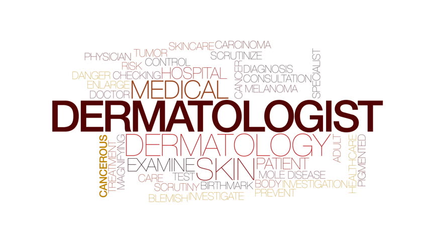 Dermatologist Animated Word Cloud, Text Stock Footage Video (100% ...