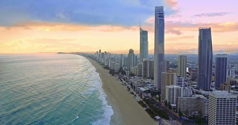 Surfers Paradise skyline in the Gold Coast in Queensland, Australia ...