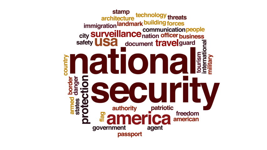 National Security Animated Word Cloud, Stock Footage Video (100% ...
