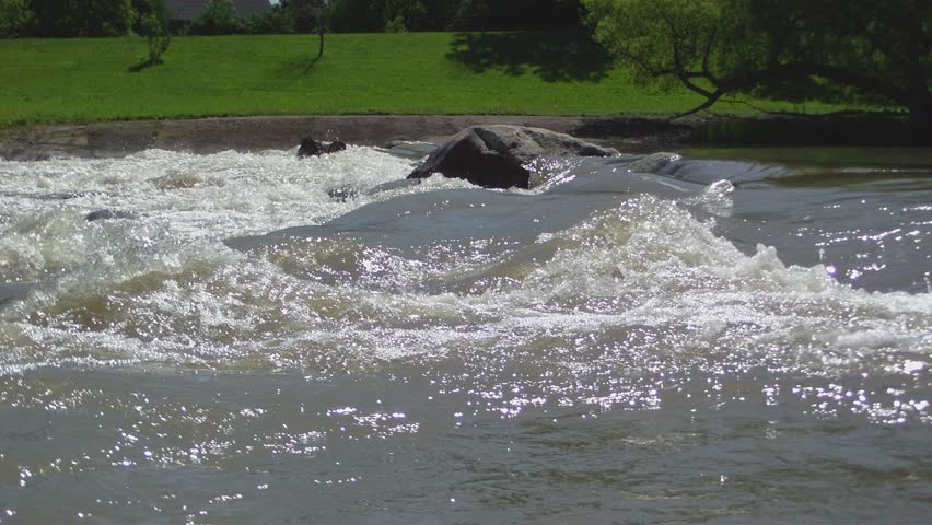 Rushing Rapids People On Bikes Stock Footage Video (100% Royalty-free ...