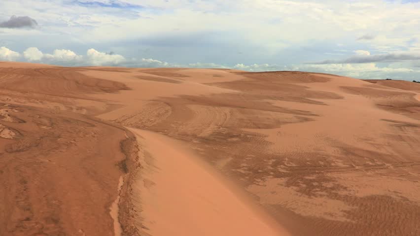Desert Landscape. Sahara Winds Blowing Sand. Arid And Dry Landscape Of ...