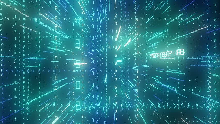 Binary Sun Explode. Abstract Backdrop Background. Digital Data Stream Matrix Effect. Zero Ones ...