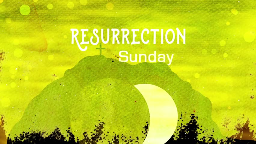 Easter Resurrection Text with Open Stock Footage Video (100% Royalty ...
