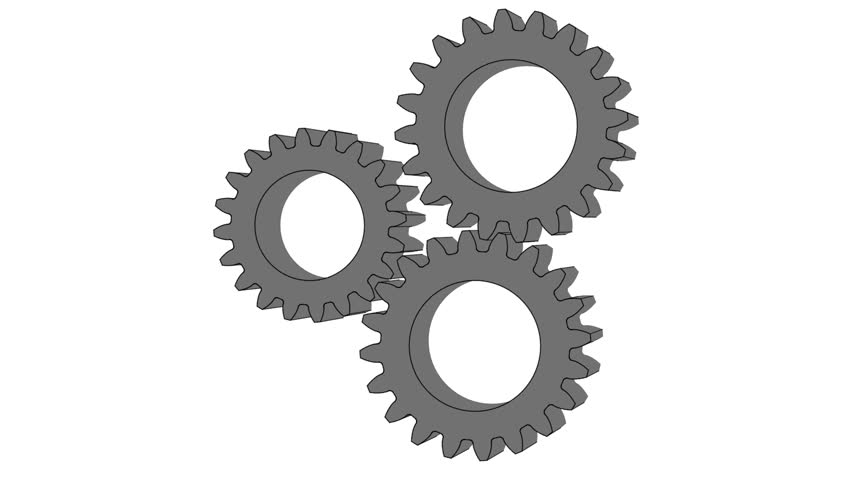 Gears On Brain (HD) Looping Animation Of A Brain With Turning Gears ...