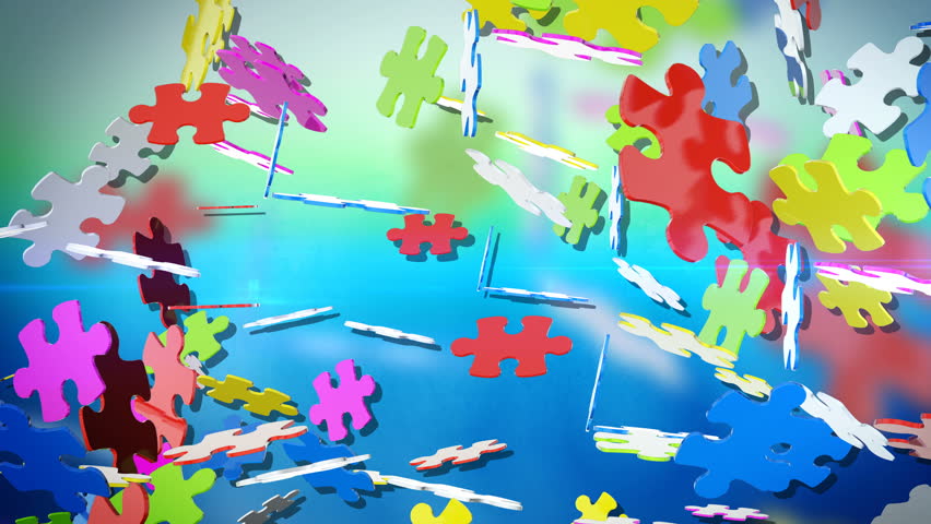 Gathering Animation Of Puzzle Pieces. Stock Footage Video 3935480 ...