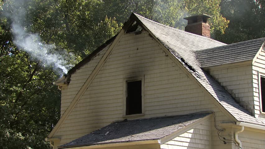 Smoke Pouring Out of Eaves Stock Footage Video (100% Royalty-free ...