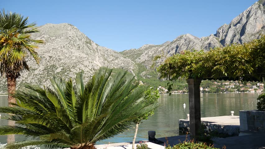Mountain landscape on the shoreline in Montenegro image - Free stock ...