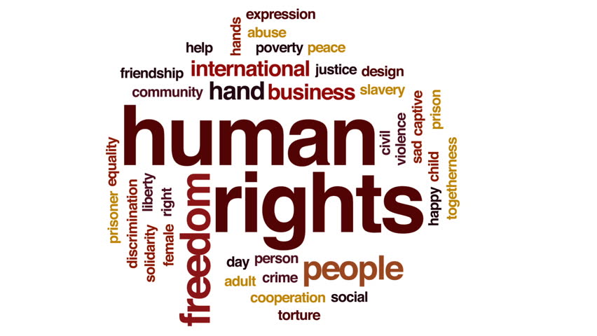 Stock video of human rights animated word cloud, text | 25567148 ...