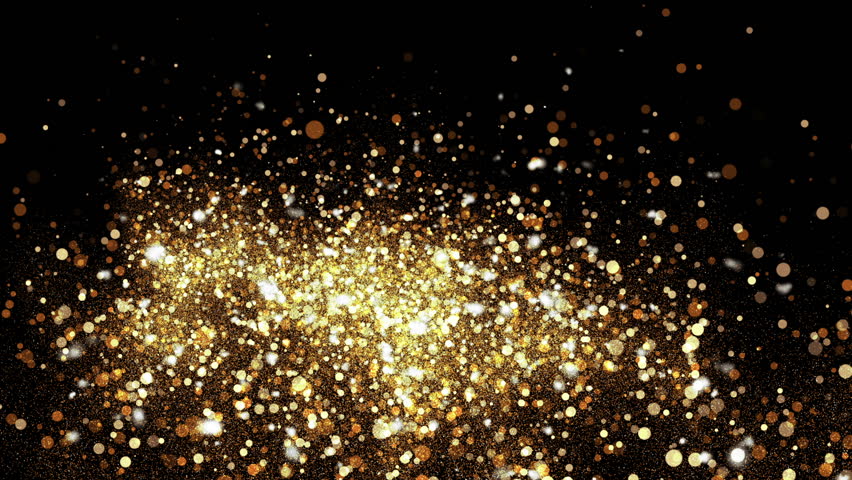 Abstract Bokeh Golden Ember Particles. HD Animation With Abstract ...