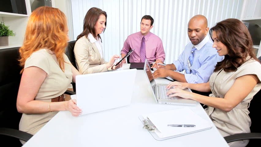 Young Advertising Agency Team Working Stock Footage Video (100% Royalty ...