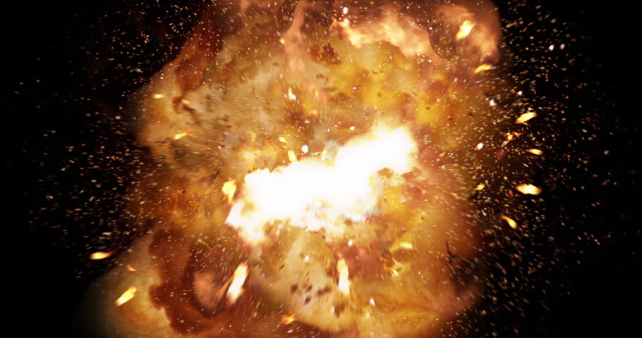 Realistic Fireball Explosion and Blasts Stock Footage Video (100% ...