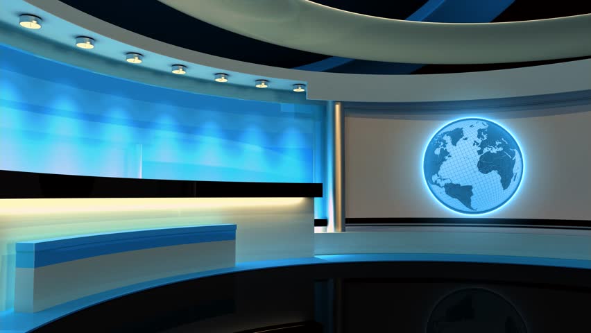 Tv Studio. News Studio. Studio. Breaking News Background. Loop, Earth ...