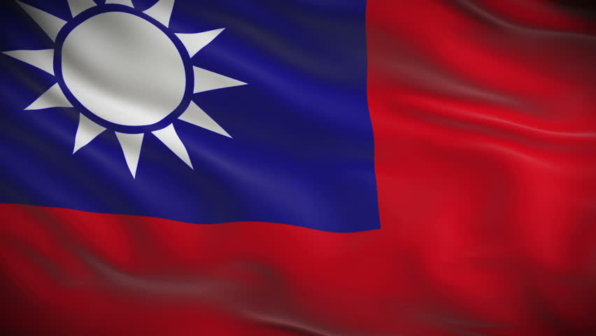 Taiwanese Flag Republic Of China In Fort San Domingo Stock Footage ...