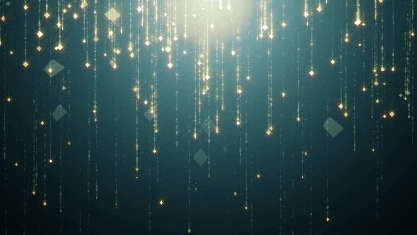 Falling Gold Particles Flicker and Stock Footage Video (100% Royalty ...
